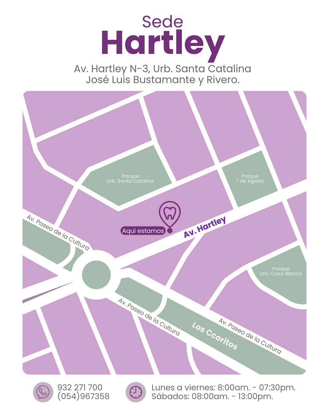 Ubicación Sede Hartley - Doctor Muelita